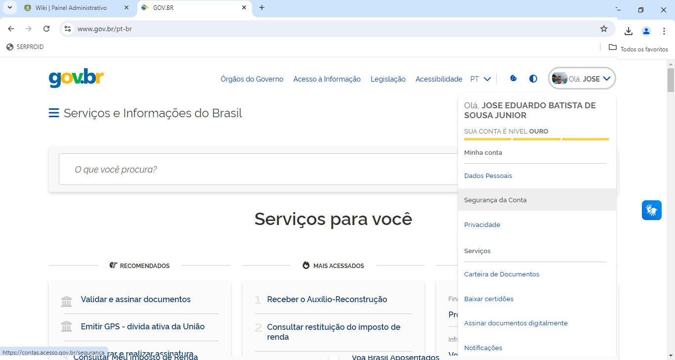 Acesso ao SIAFI com certificado digital em nuvem SEPROID - Wiki da ...
